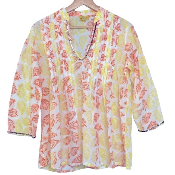 Roberta Roller Rabbit | Tops | Roberta Roller Rabbit Pin Tuck Pleated ...